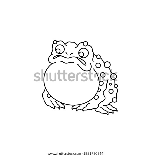 Traditional Japanese Frog Drawing Vector Illustration Stock Vector ...