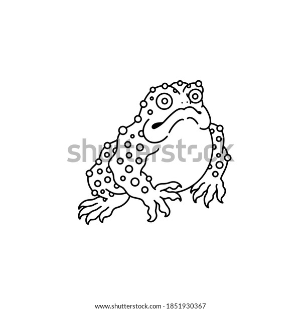 Traditional Japanese Frog Drawing Vector Illustration Stock Vector ...