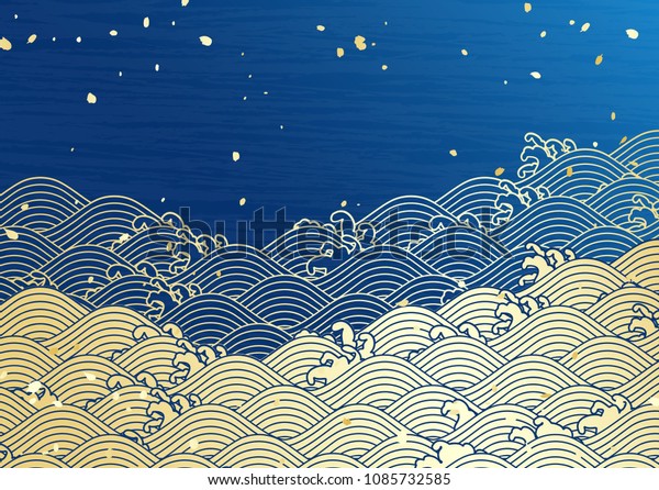 Traditional Japanese Wave Pattern Stock Vector (Royalty Free ...