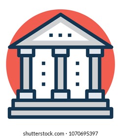 Traditional Library Design Vector Icon Stock Vector (Royalty Free ...
