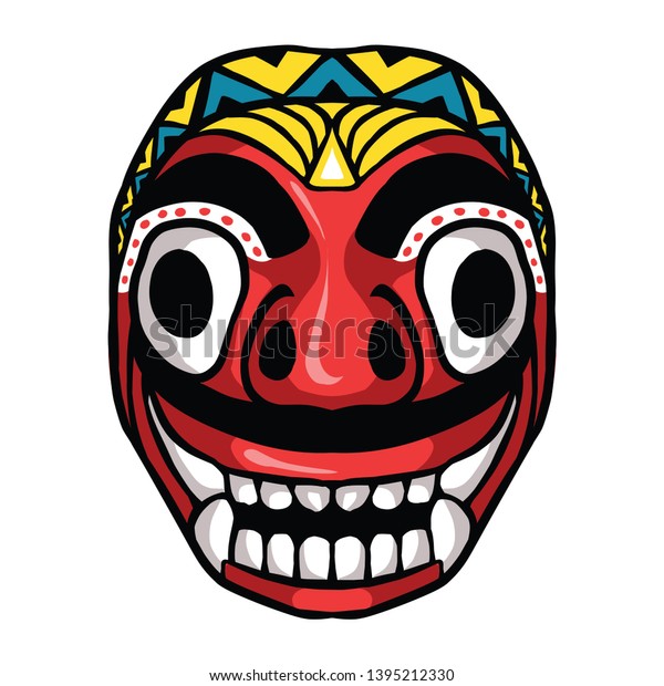 Traditional Mask East Java Indonesia Called Stock Vector (Royalty Free ...