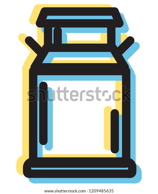 Traditional Milk Container Icon Eps 10 Stock Vector (Royalty Free ...