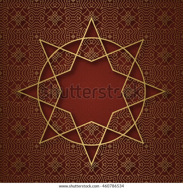 Traditional Ornamental Background Eight Pointed Mandala Stock Vector ...