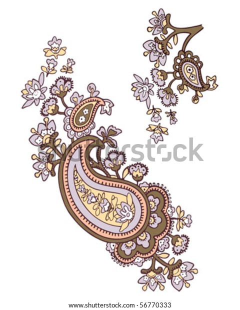Traditional Paisley Design Stock Vector (Royalty Free) 56770333