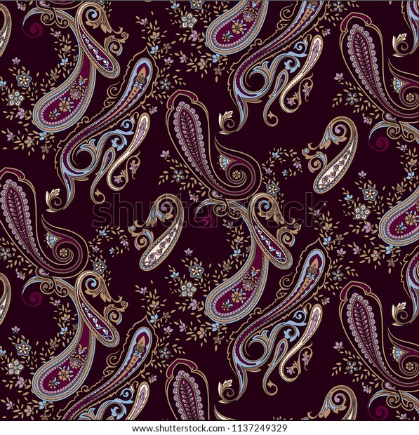 Traditional Paisley Pattern Stock Vector (Royalty Free) 1137249329