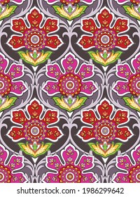Seamless Paisley Bunch Pattern On White Stock Vector (Royalty Free ...