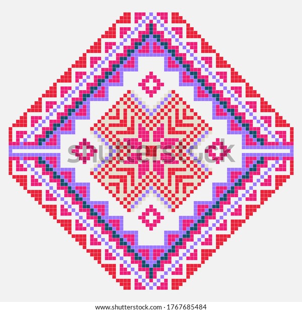 Traditional Palestinian Embroidery Pattern Vector File Stock Vector ...