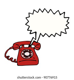 Traditional Red Dial Telephone Ringing Stock Vector (Royalty Free ...
