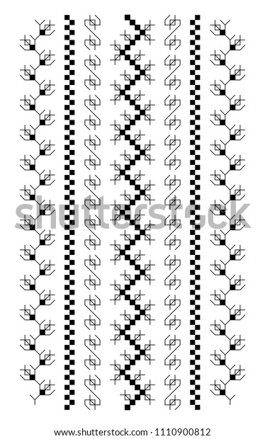 Traditional Romanian Embroidery Pattern Stock Vector (Royalty Free ...