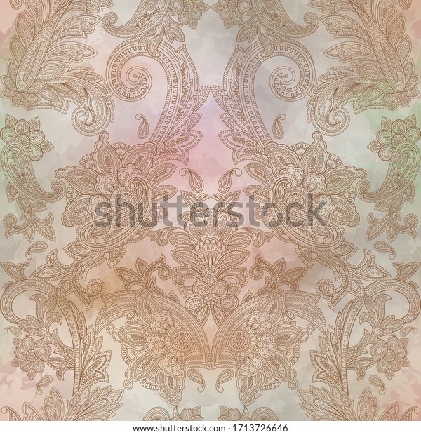 Traditional Seamless Paisley Pattern Textile Design Stock Vector ...