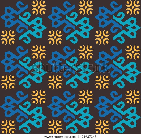 Traditional Simple Geometric Seamless Pattern Batik Stock Vector ...