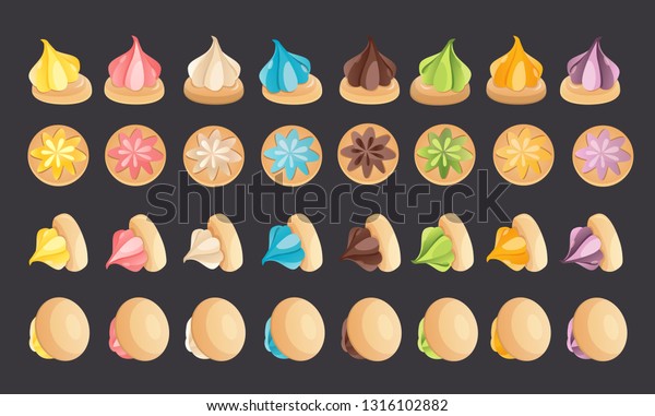 Traditional Snack Iced Gem Biscuit Commonly Stock Vector (Royalty Free ...