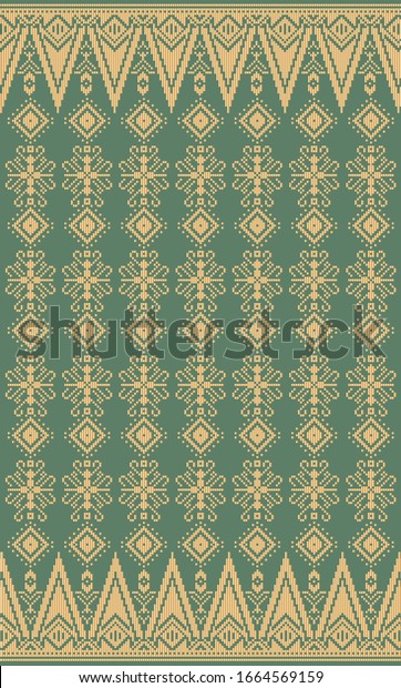 Traditional Songket Textile Texture Background Vectorillustration ...