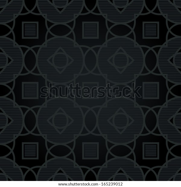 Traditional Strict Pattern Geometrical Ornament Dark Stock Vector ...
