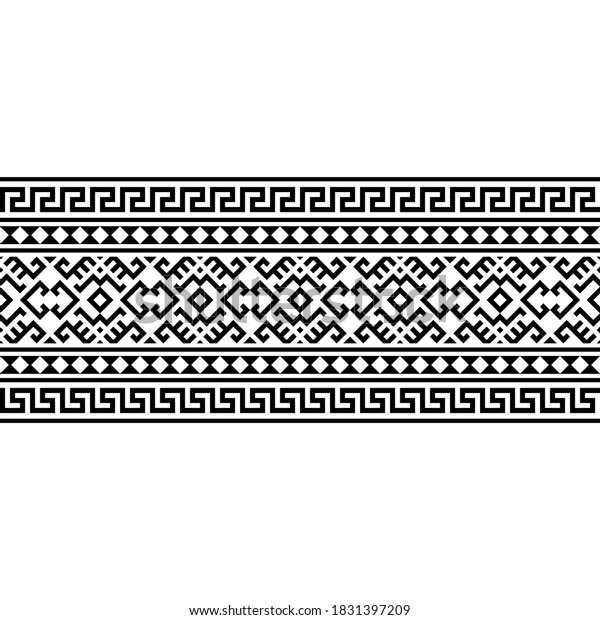 Traditional Stripe Ethnic Motif Pattern Texture Stock Vector (Royalty ...