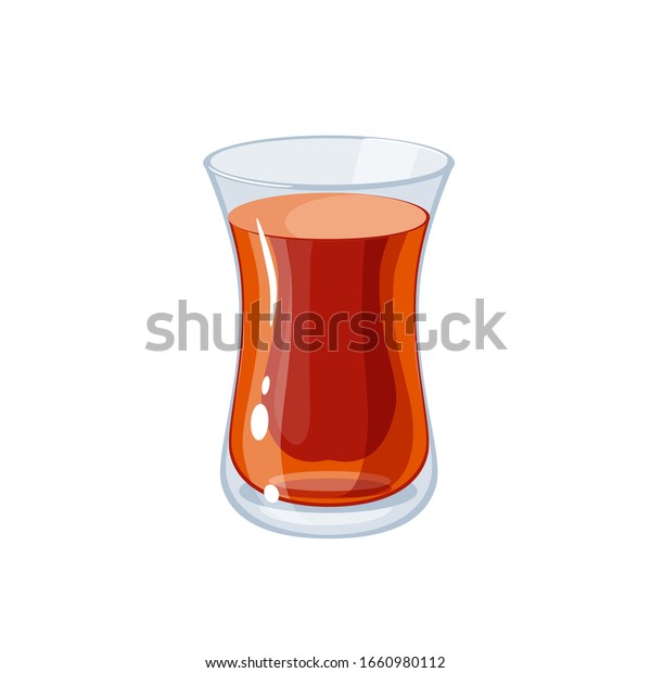 Traditional Turkish Tea Glass Vector Illustration Stock Vector (Royalty ...
