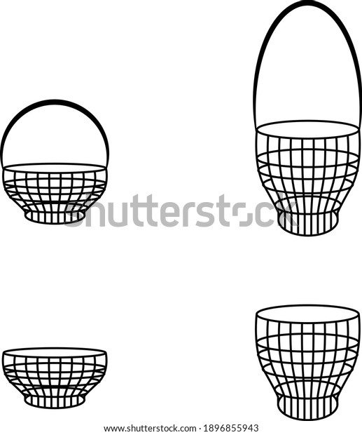 Traditional Wicker Icon Outline Traditional Wicker Stock Vector ...