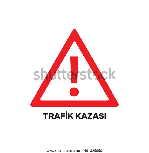 Traffic Accident Sign Vector Illustration Trafik Stock Vector (Royalty ...