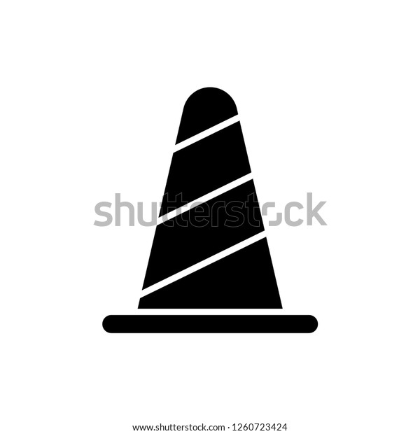Traffic Cone Pylon Vector Illustration Flat Stock Vector (Royalty Free ...