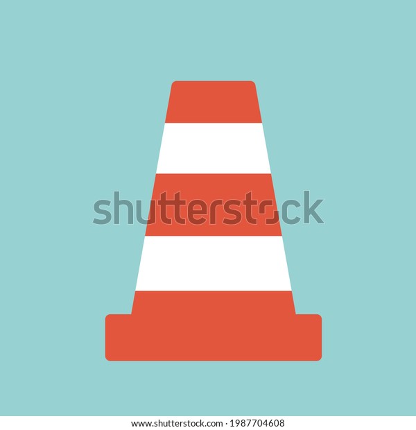 Traffic Cone Symbol Under Construction Concept Stock Vector (Royalty ...