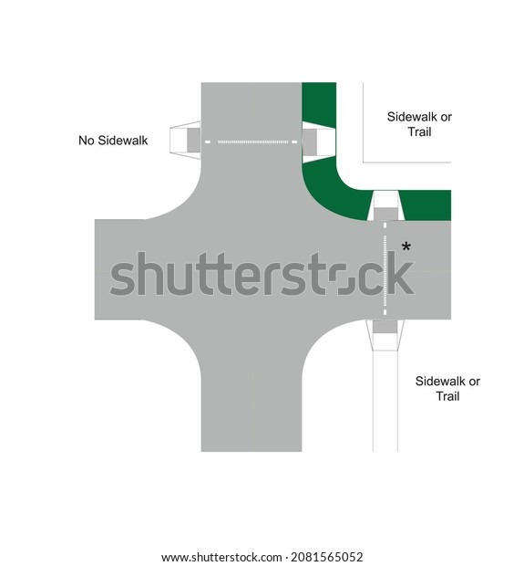 Traffic Engineering Manual Curb Ramps Along Stock Vector (Royalty Free ...