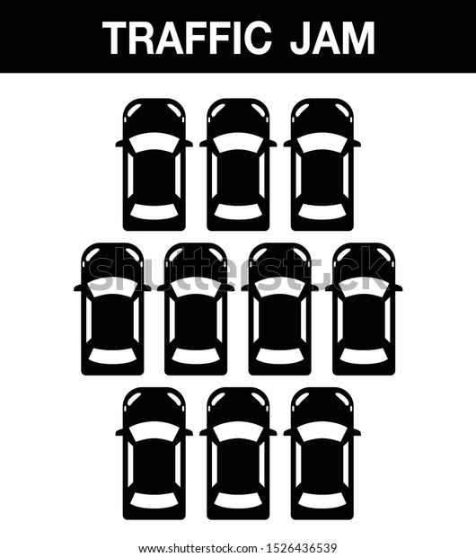 Traffic Jam Vector Design Car On Stock Vector (Royalty Free) 1526436539 ...