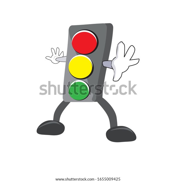 Traffic Light Character Cartoon Vector Two Stock Vector (Royalty Free ...