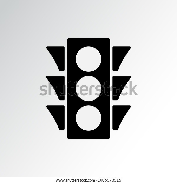 Traffic Light Icon Black Silhouette On Stock Vector (Royalty Free ...
