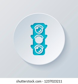 Traffic Light Icon Sign Wait Yellow Stock Vector (Royalty Free ...