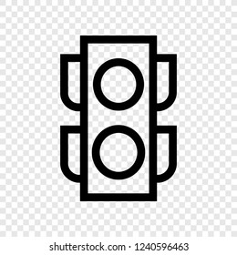 Traffic Light Icon Vector Transparent Grid Stock Vector (Royalty Free ...