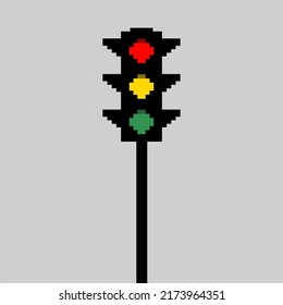 Traffic Light Illustration Design 8 Bit Stock Vector (Royalty Free ...