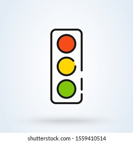 Traffic Light Line Art Simple Vector Stock Vector (Royalty Free ...