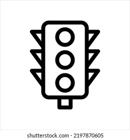 Traffic Light Line Icon Vector Graphic Stock Vector (Royalty Free ...