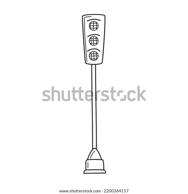 Traffic Light Sketch Doodle Style Hand Stock Vector (Royalty Free ...