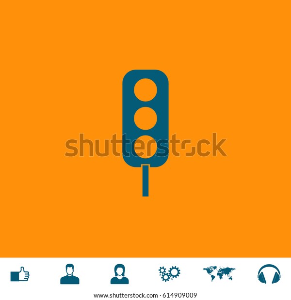 Traffic Lights Blue Symbol Icon On Stock Vector (Royalty Free ...
