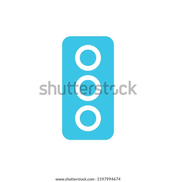 Traffic Lights Icon Road Light Icon Stock Vector (Royalty Free ...
