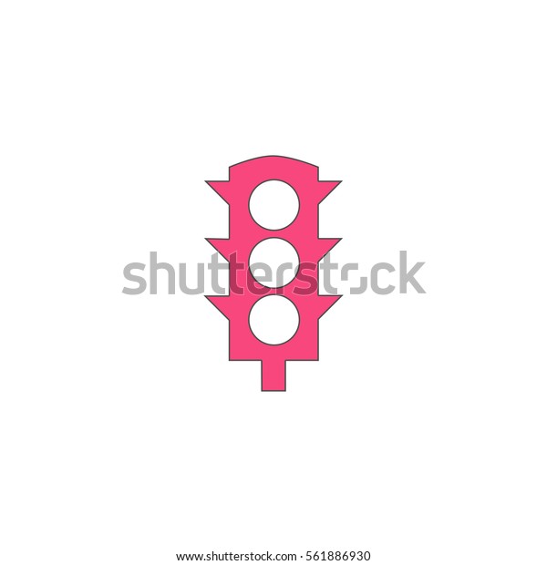Traffic Lights Pink Vector Icon Black Stock Vector (Royalty Free ...