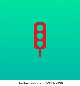 Traffic Lights Red Vector Icon Black Stock Vector (Royalty Free ...