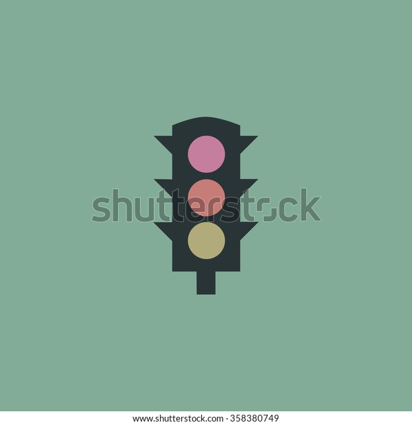 Traffic Lights Retro Dim Color Vector Stock Vector (Royalty Free ...