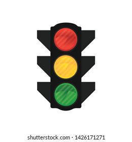 Traffic Lights Vector Icon Front View Stock Vector (Royalty Free ...