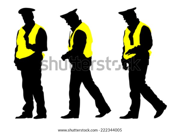 Traffic Officer Uniform On White Background Stock Vector (Royalty Free ...