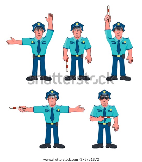 Traffic Policeman Vector Illustration Eps 10 Stock Vector (Royalty Free ...