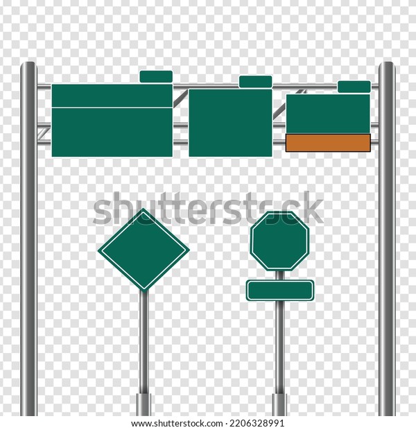 Traffic Road Direction Signs Road Markings Stock Vector (Royalty Free ...