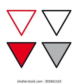 Traffic Road Shield Sign Vector Set Stock Vector (Royalty Free ...