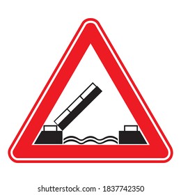 Traffic Road Sign Opened Bridge Plate Stock Vector (Royalty Free ...