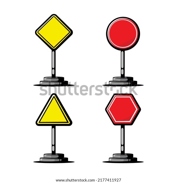Traffic Sign Art Illustration Vector Stock Vector (Royalty Free ...