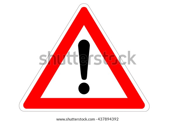 Traffic Sign Attention Stock Vector (Royalty Free) 437894392 | Shutterstock