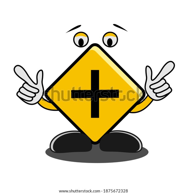 Traffic Sign Character Figures Made Look Stock Vector (Royalty Free ...