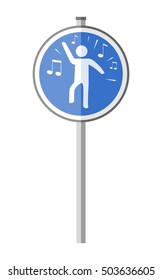 Traffic Sign Dancing Man Stock Vector (Royalty Free) 503636605 ...