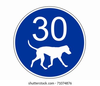 Traffic Sign Dogs Stock Vector (Royalty Free) 71074876 | Shutterstock